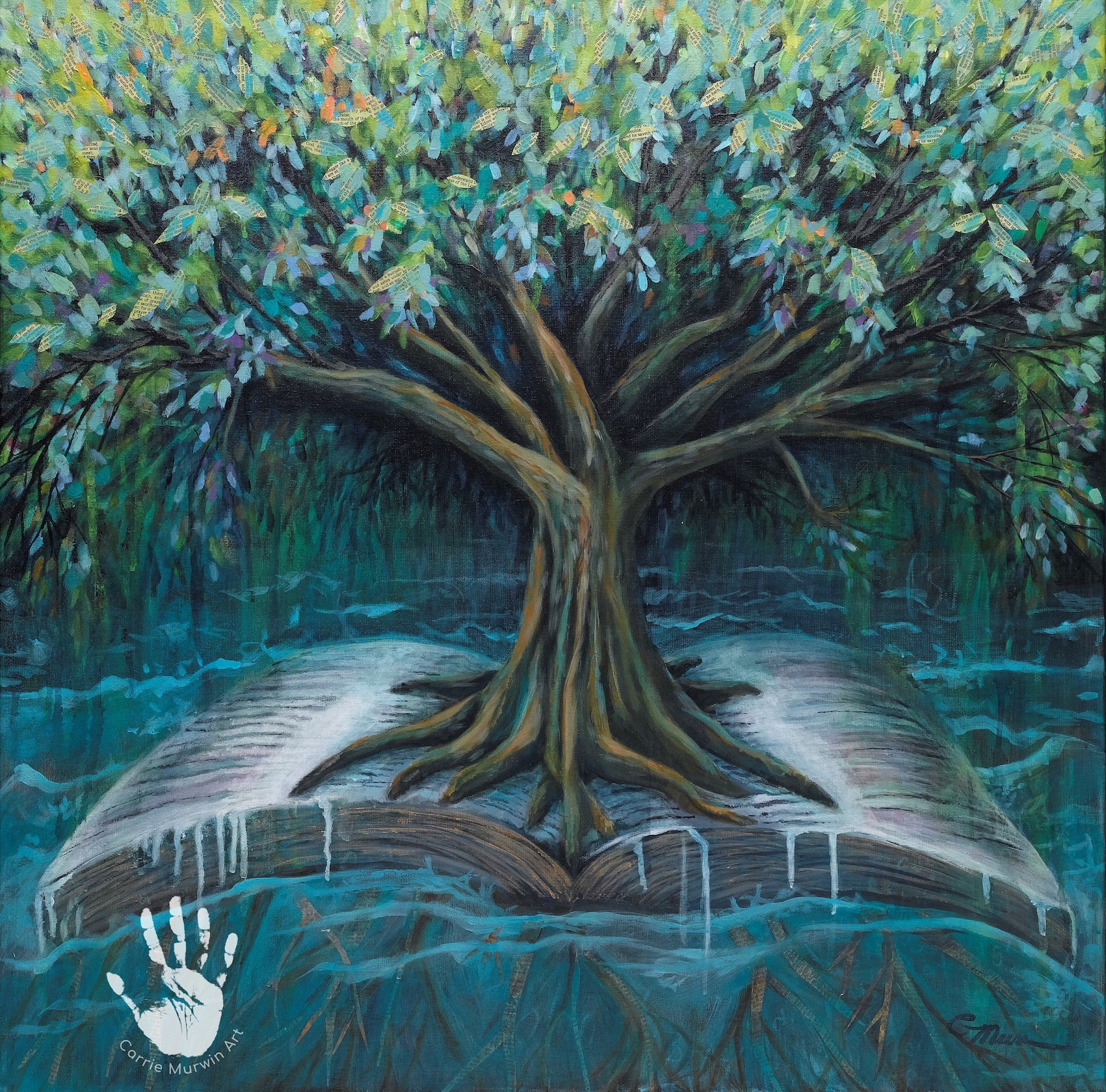 Rooted in Truth Prophetic Painting Print Bible Tree of Life Book of ...