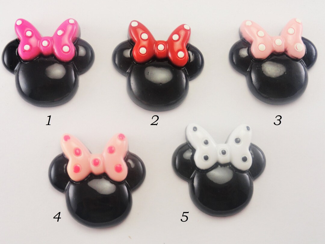 Mouse Girl Flat Back Resins Hair Bows Printed Ribbon Cabochon - Etsy