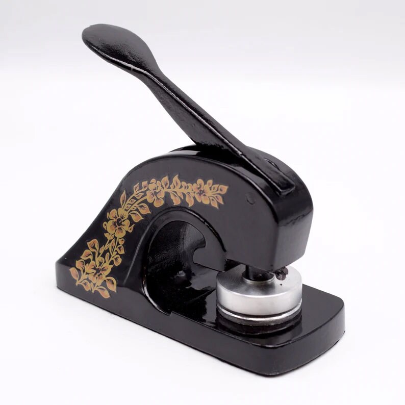 Desktop Book Embosser Black With Gold Decals Library Of, Book Embosser ...