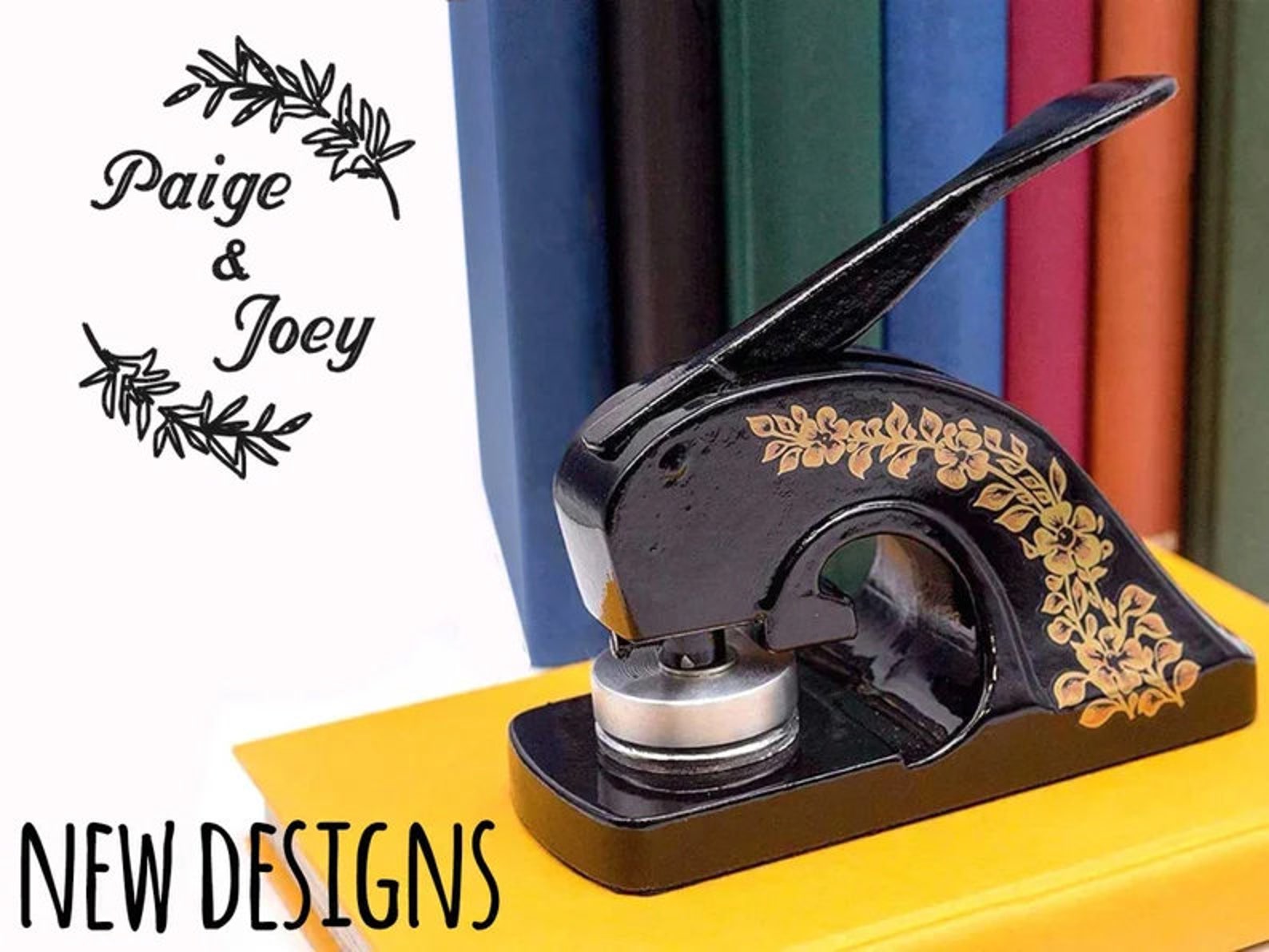 Desktop Book Embosser Black With Gold Decals Library Of, Book Embosser ...