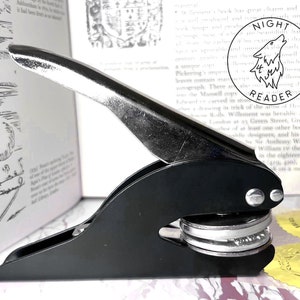 Library Book Embossing Stamp, Custom Logo Embosser Sample, Ex Libris ...