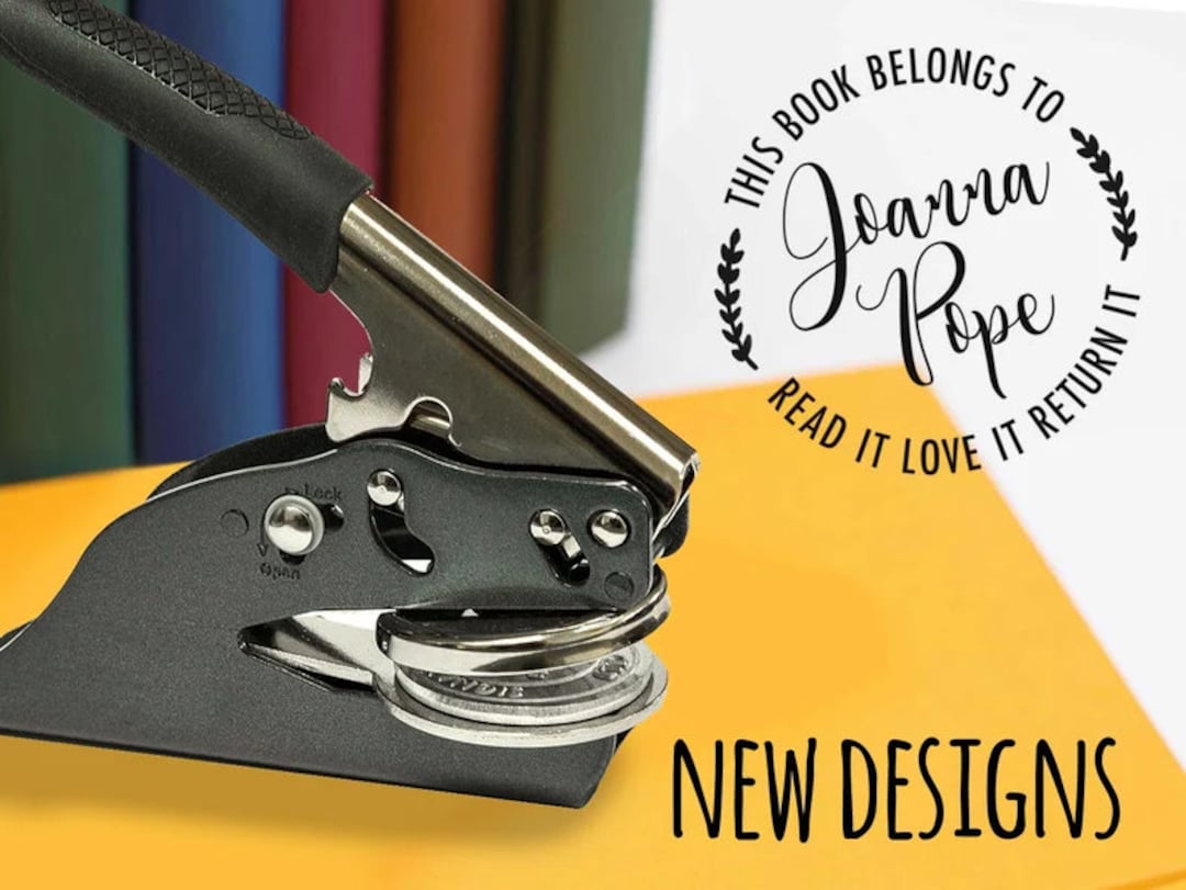 Library Book Embosser Personalised Embosser Stamp, Book Embosser ...