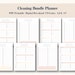 Printable Cleaning Planner Bundle, Cleaning Checklist, Weekly Cleaning ...