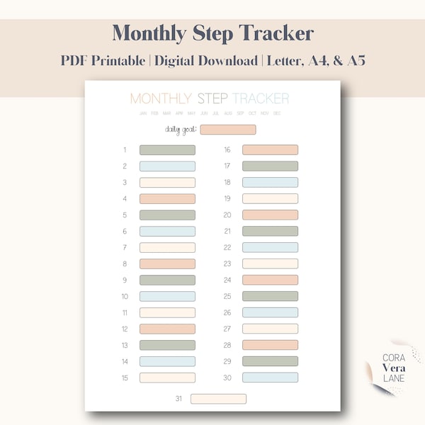 Step Counter Record - Etsy