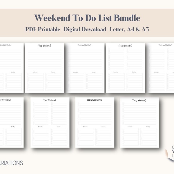 Weekend to Do List - Etsy