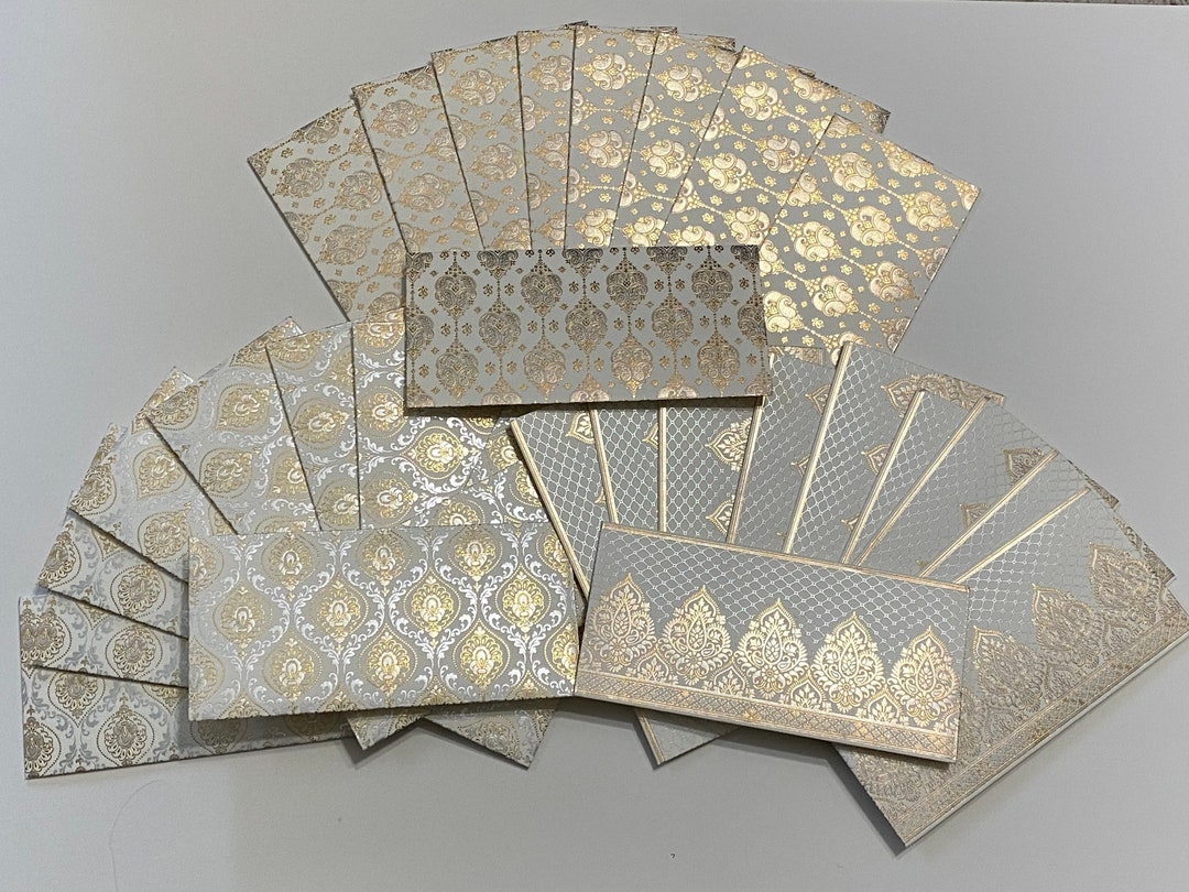 SET OF 5 Money Holder Set, Shagan Envelope, Indian Wedding, Money ...