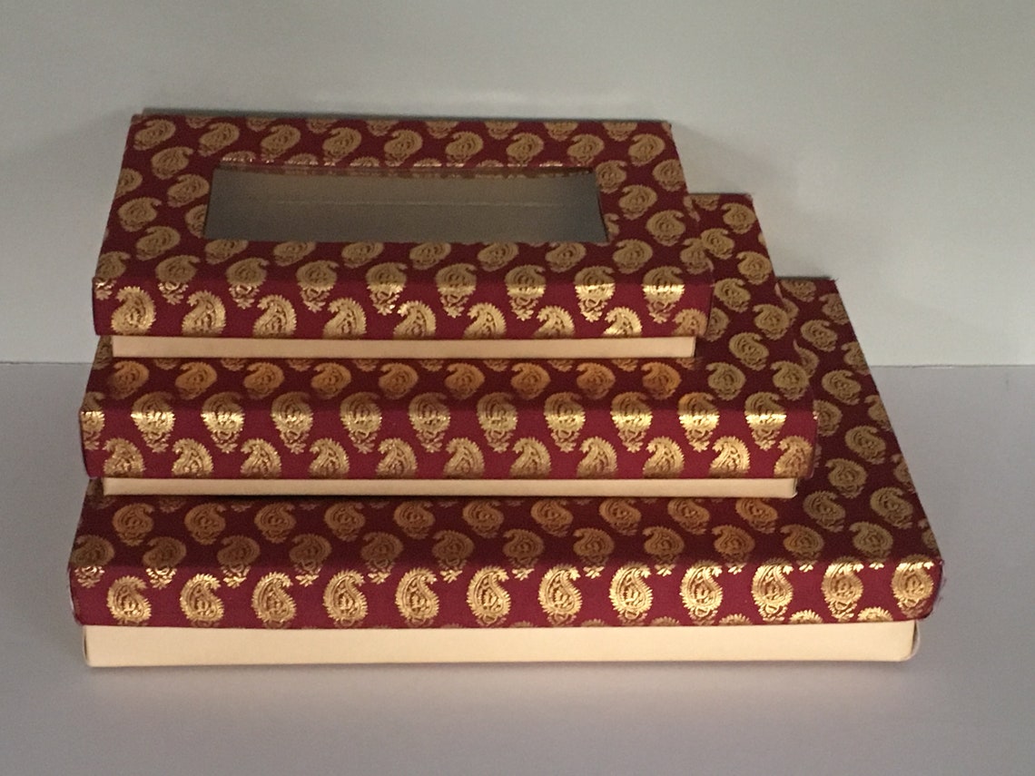 New RECTANGULAR WINDOW Gift Boxes,indian Weddings, Diwali Gift, Fancy ...
