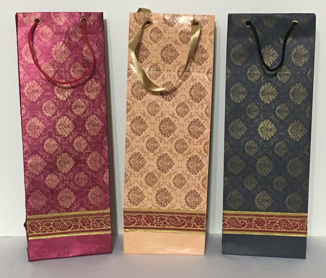 3 Wine Gift Bags, Gift Bags, Wine Bags, Handmade Gift Bags, Holiday ...