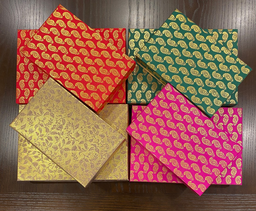 SET of 5 RECTANGULAR Gift Boxes, Indian Weddings, Diwali Gift, Fancy ...