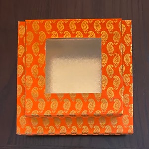 SET of 5, SQUARE WINDOW Gift Boxes, Indian Weddings, Diwali Gift, Fancy ...