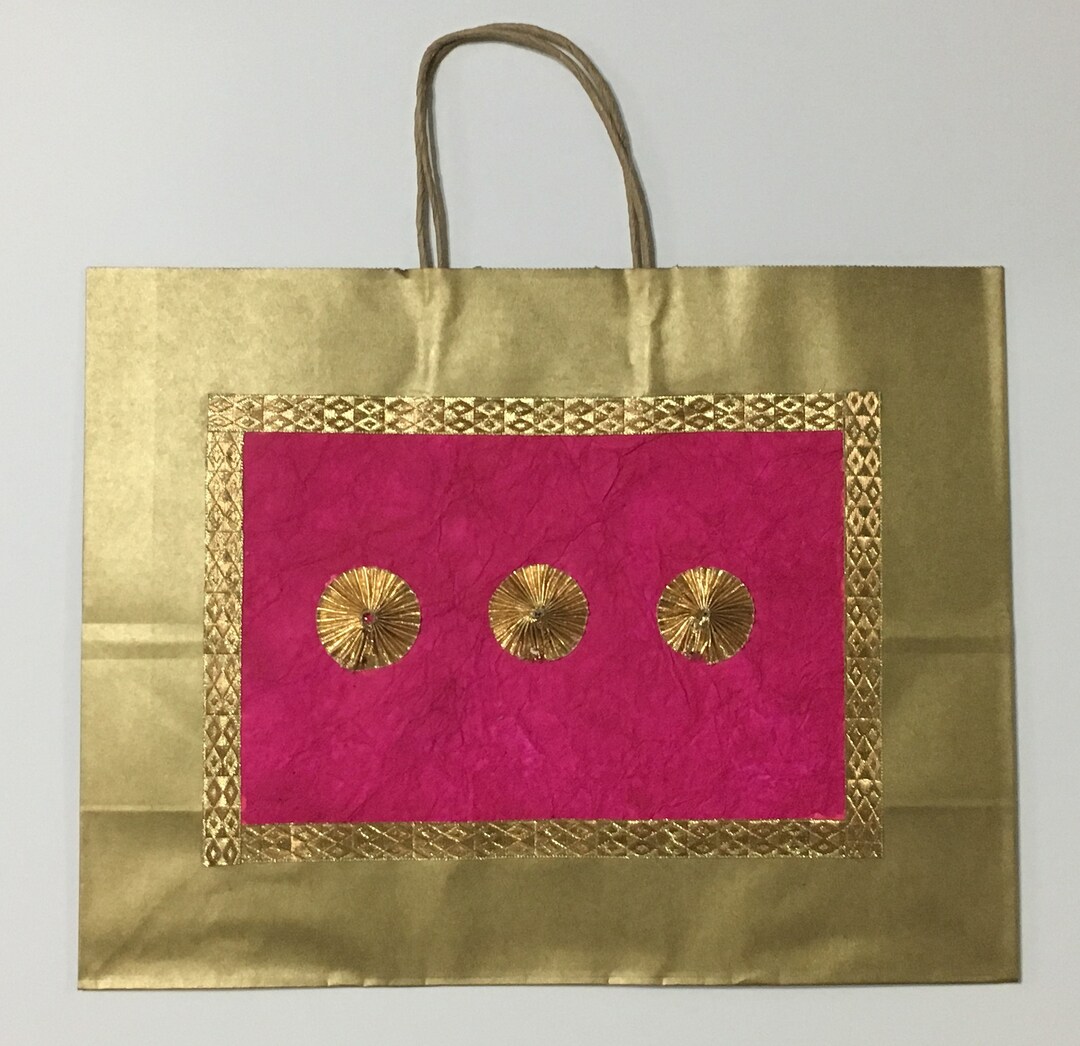 SAREE GIFT BAG, 16x12x6 Inches, Wedding Gift Bags, Kraft Gift Bags ...