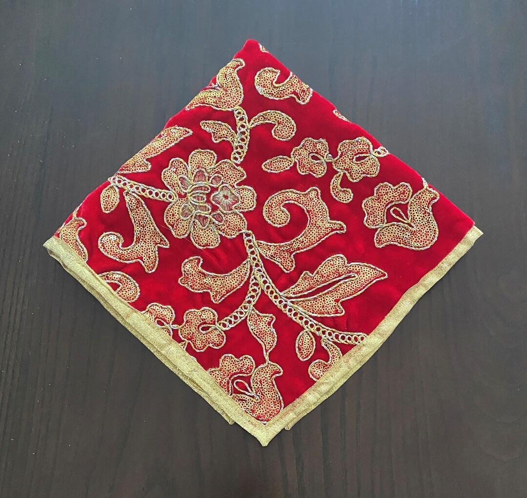 THALI COVERS 20X20 Handmade Aarti Thali Covers, Religious Thali Covers ...