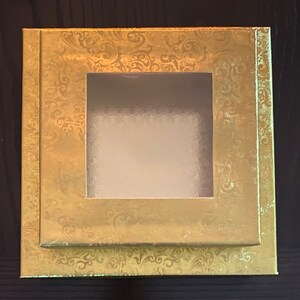 SET of 5, SQUARE WINDOW Gift Boxes, Indian Weddings, Diwali Gift, Fancy ...