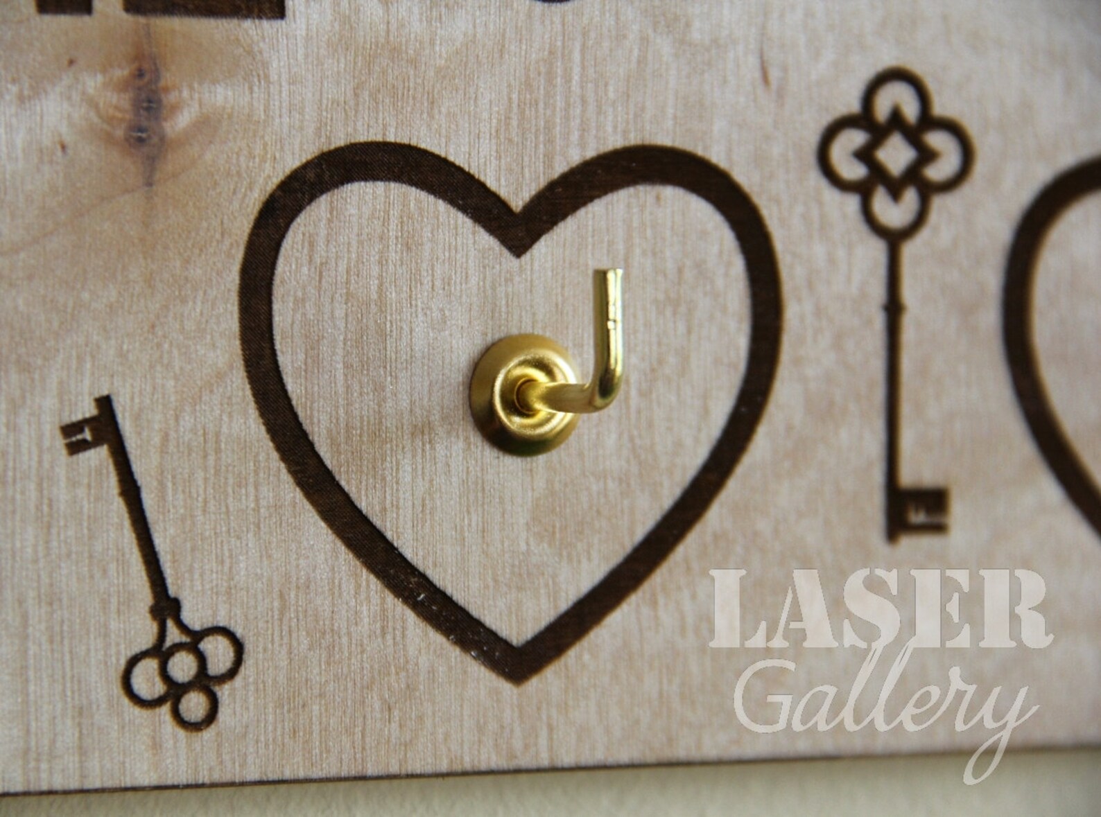 HOME Laser Cut Engraved Key Holder for Wall Wooden Key Rack - Etsy Canada