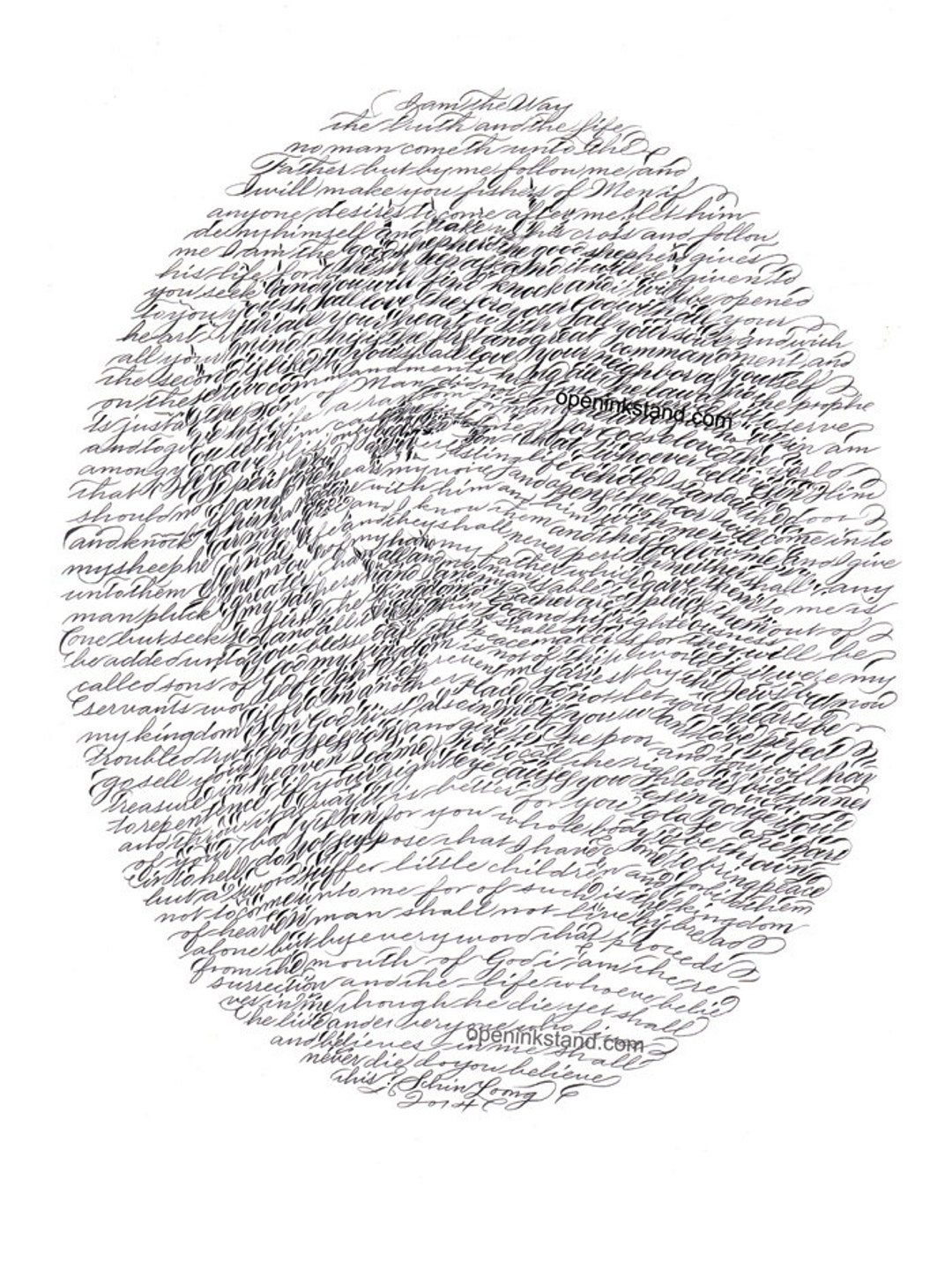 JESUS CHRIST Calligraphy Fine Art Print - Etsy