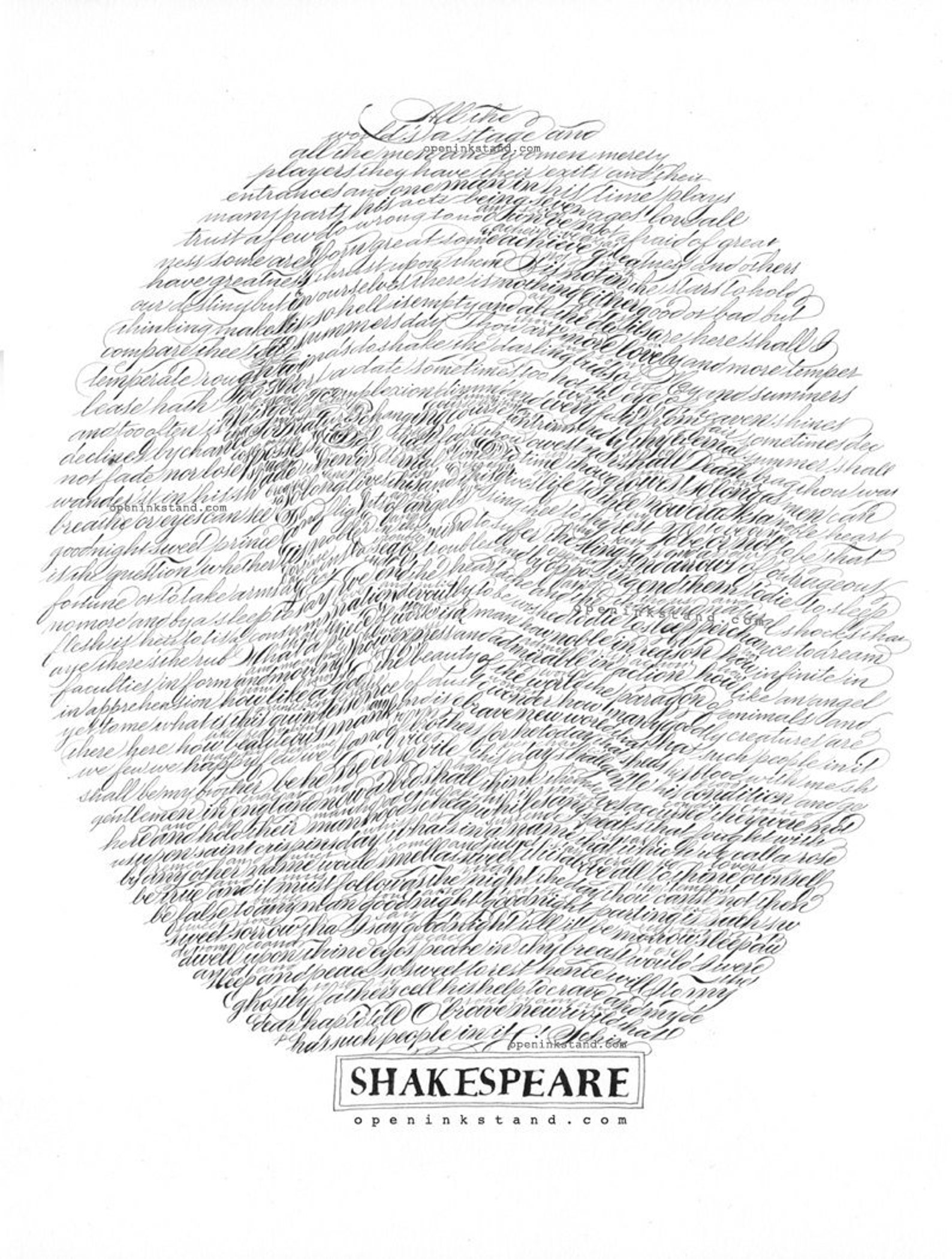 SHAKESPEARE ART Calligraphy Fine Art Print - Etsy