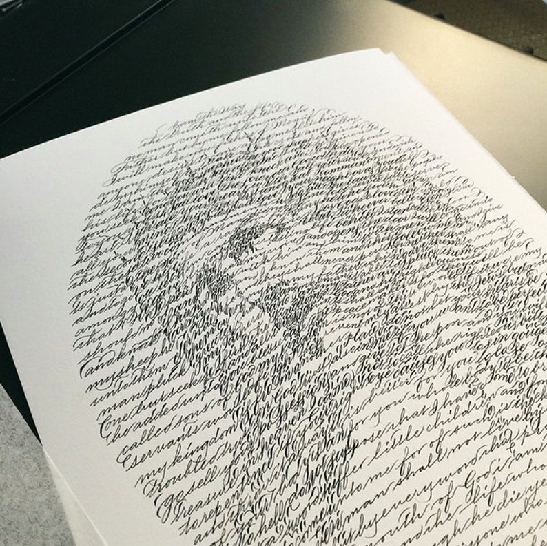 JESUS CHRIST Calligraphy Fine Art Print - Etsy