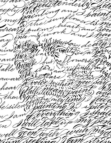 VINCENT VAN GOGH Calligraphy Fine Art Print - Etsy