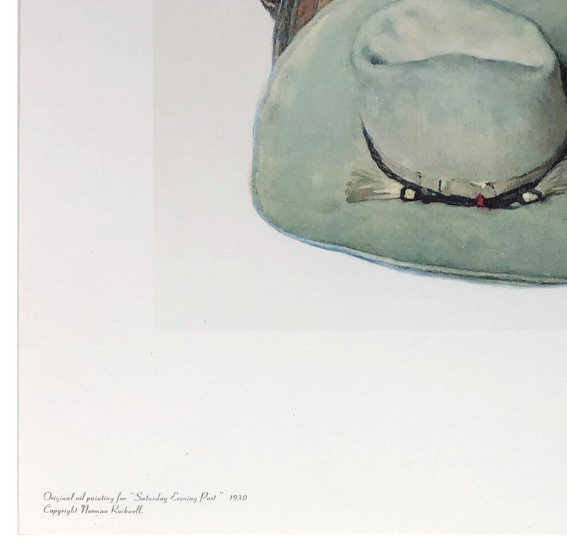 Norman Rockwell "the Texan" - 1973 - Limited Edition Collotype on Paper ...