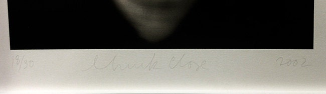 Chuck Close "self Portrait 2" - Signed Iris Print - Framed - COA - Buy ...