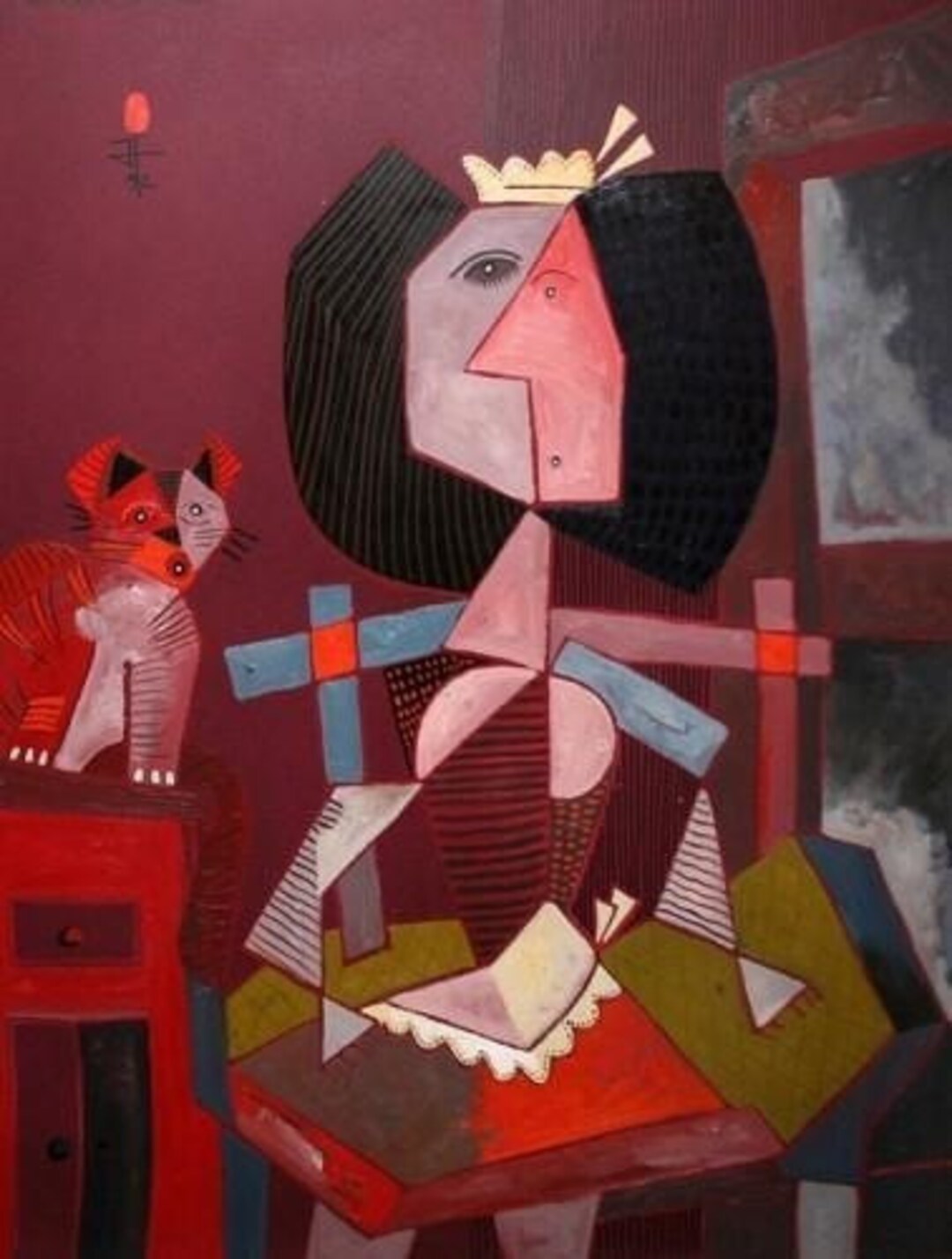 Jesus Fuertes "criada Y Gato" - 1992 - Original Mixed Media - Retail ...
