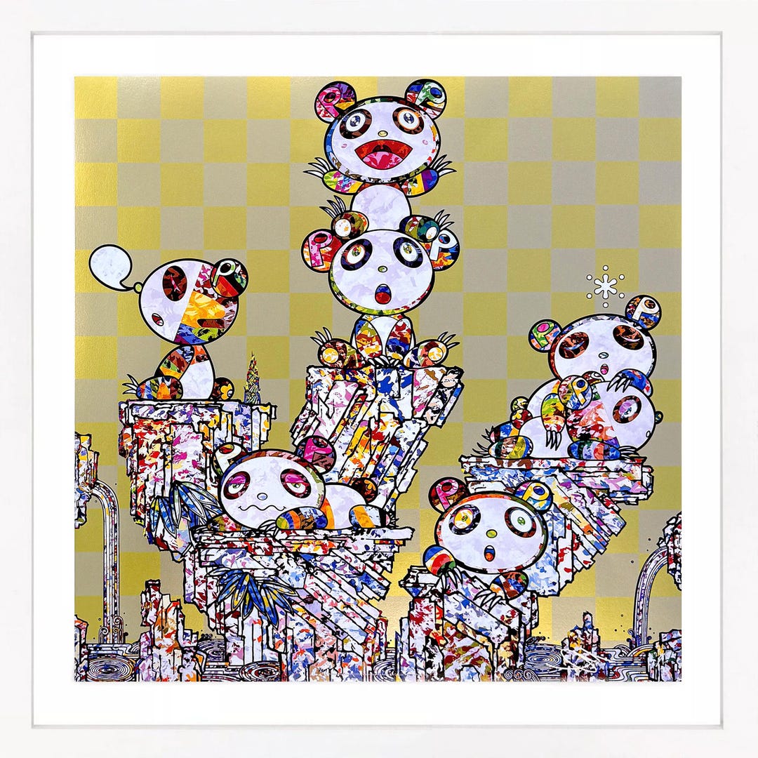 Takashi Murakami "panda Cubs Pandas" - Hand Signed Lithograph - Framed ...
