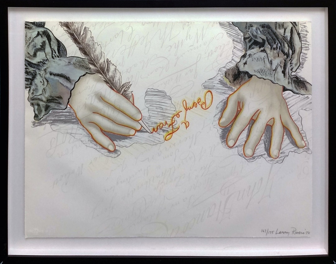 Larry Rivers "big B Signs Up" - 1977 - Signed Lithograph - Framed - See ...