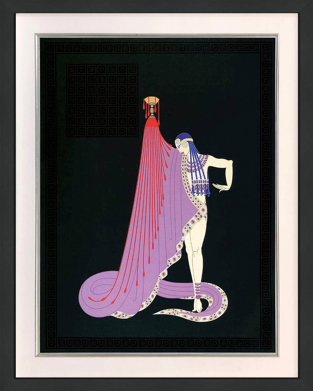 Erte "the Slave" - 1979 - Hand Signed Serigraph - Framed - Art Deco - COA - Gallart - Etsy