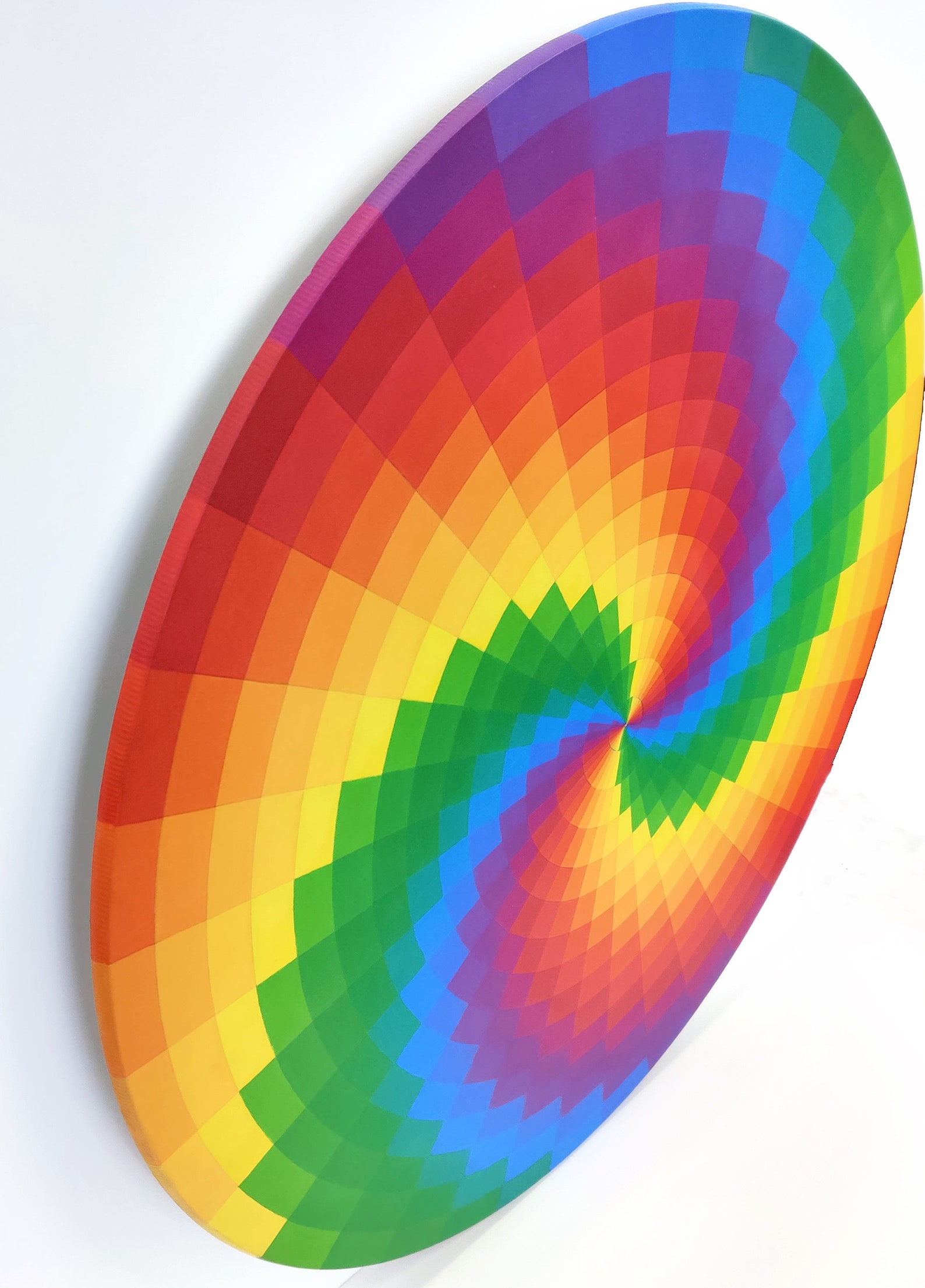 Stan Slutsky "spiral Rainbow" - Original Acrylic Painting on Wood - COA ...