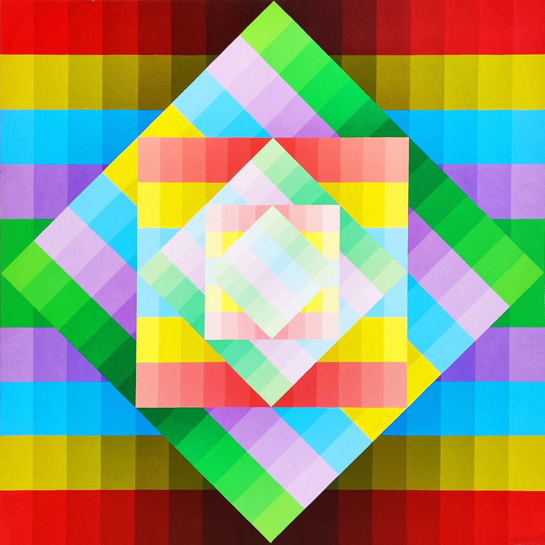 Stan Slutsky "stages" - Original Acrylic Painting on Canvas - Stretched ...