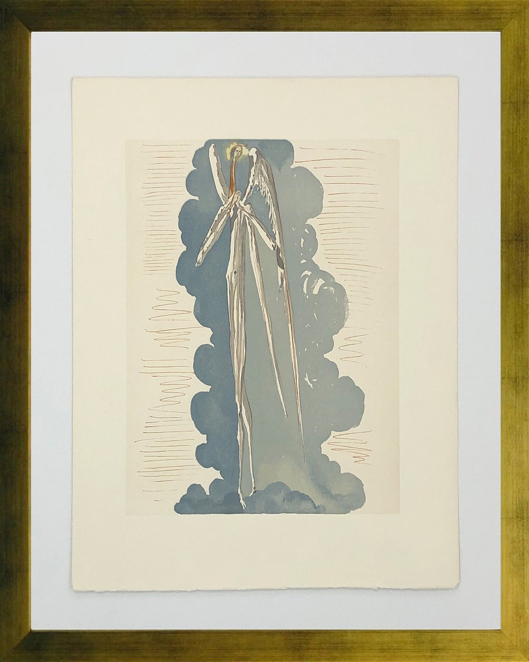 Salvador Dali "heaven Canto 22" - C. 1960 - Rare Woodblock From Divine ...