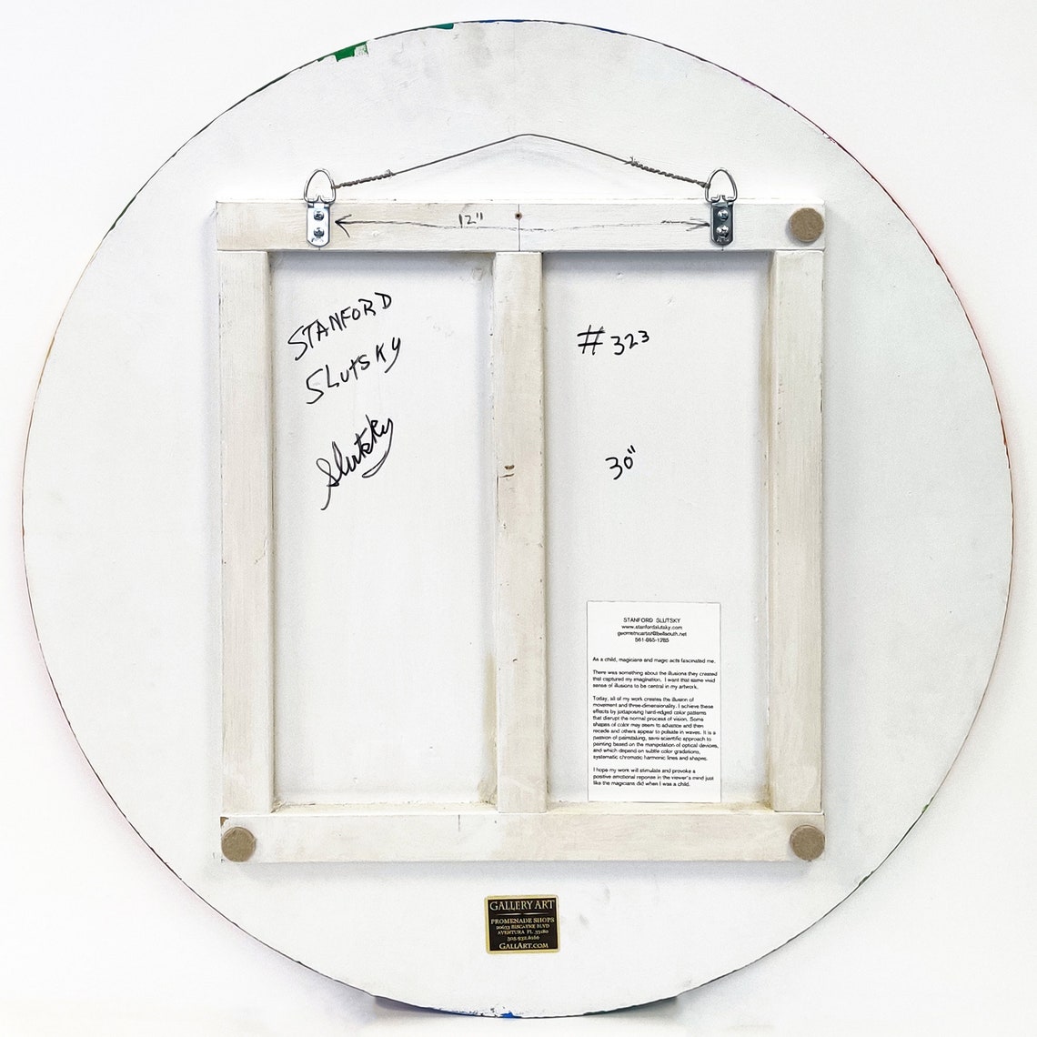 Stan Slutsky "spiral Rainbow" - Original Acrylic Painting on Wood - COA ...