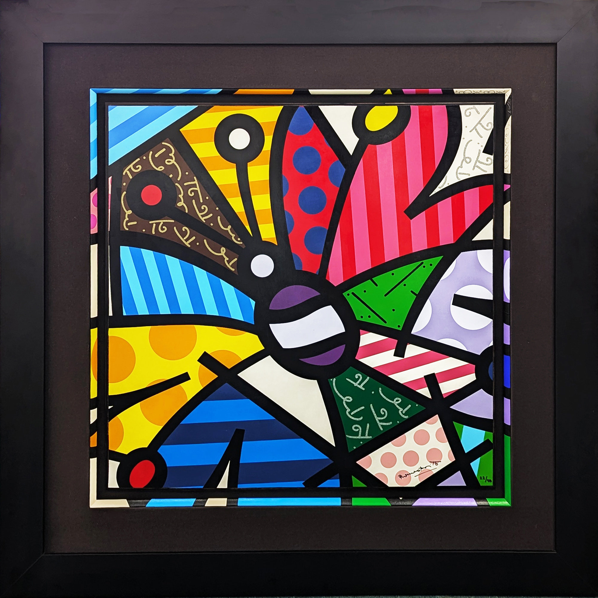 Romero Britto "rothschild Butterfly" - Signed Serigraph on Gesso Board ...