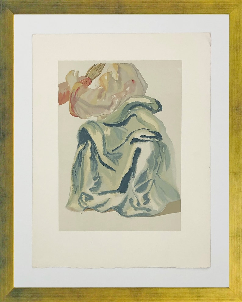 Salvador Dali "heaven Canto 29" - C. 1960 - Rare Woodblock From Divine ...