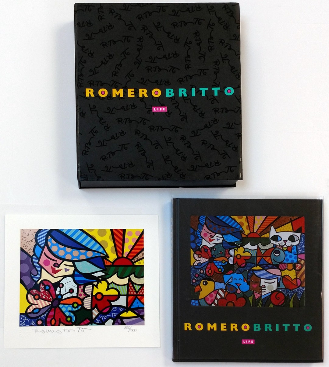 Romero Britto Life Book Deluxe 2000 - Rare Hand Signed Edition Includes ...