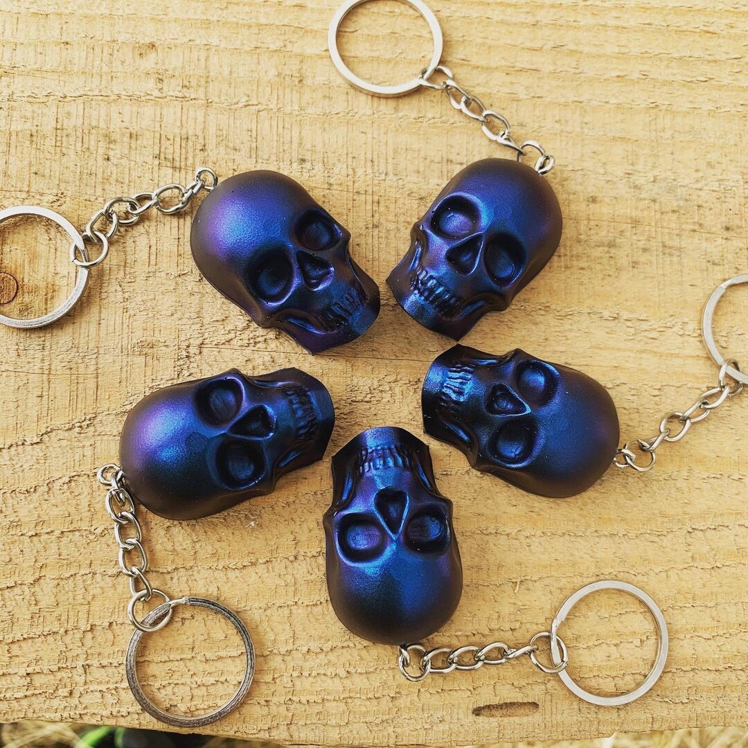 3D Resin Skull Keychainskeys, Skeleton, Resin, Gothic, Cute, Bone ...