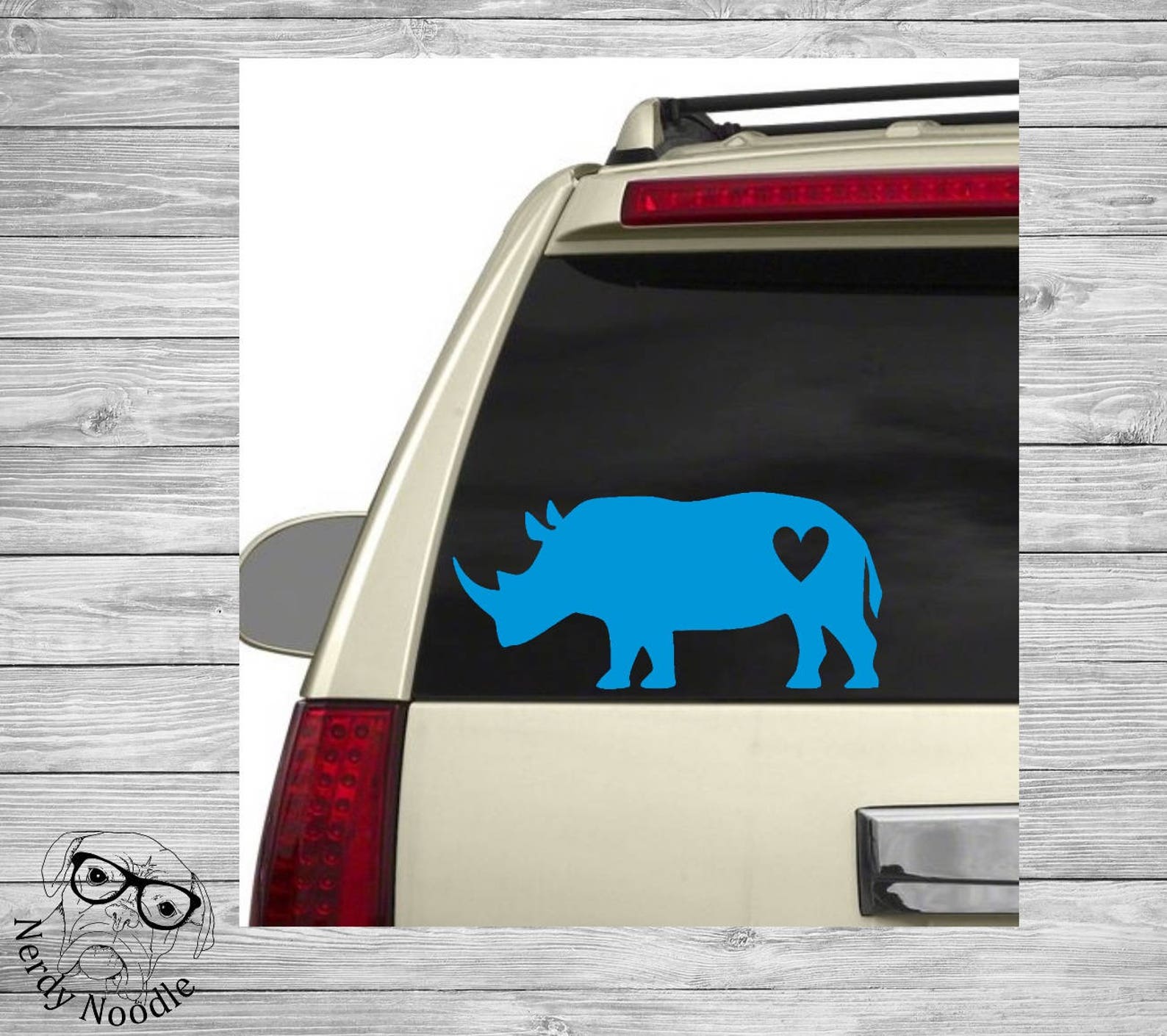 Rhino Decal, Rhino Car Decal, Rhino Travel Tumbler Decal, Mug Decal ...