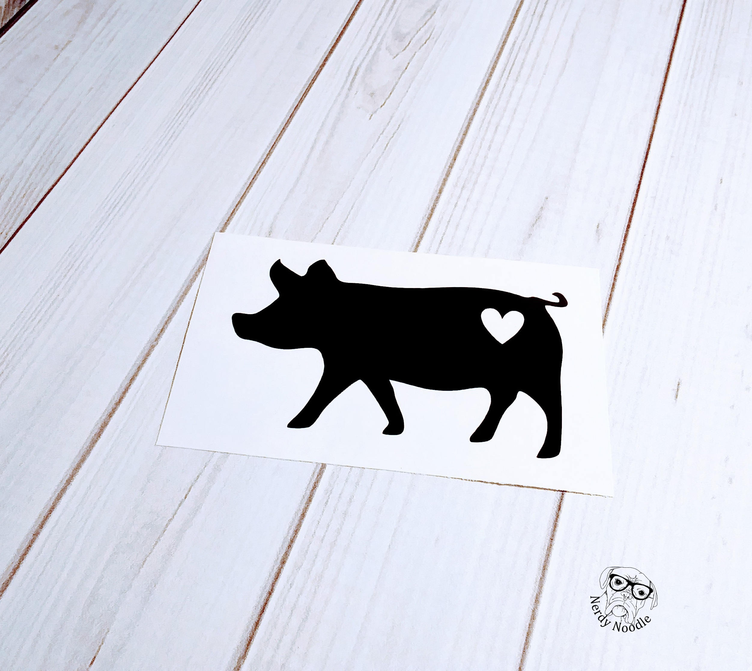 Pig Decal, Pig Car Decal, Pig Travel Tumbler Decal, Pig Mug Decal, Pig ...