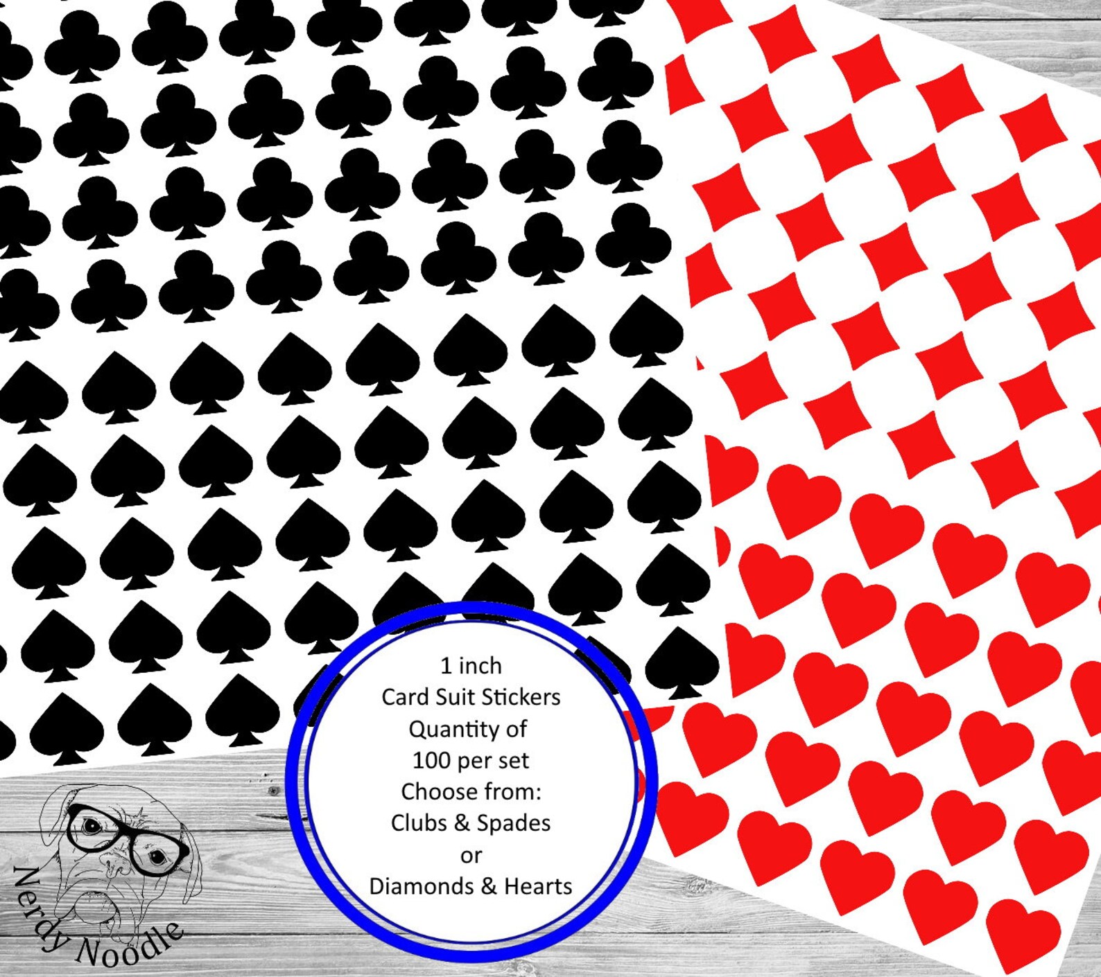 Playing Card Stickers Card Deck Stickers Poker Suits | Etsy