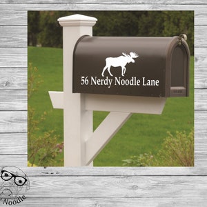 Moose Mailbox Decal, Moose Custom Mailbox Decal, Moose Address Decal ...