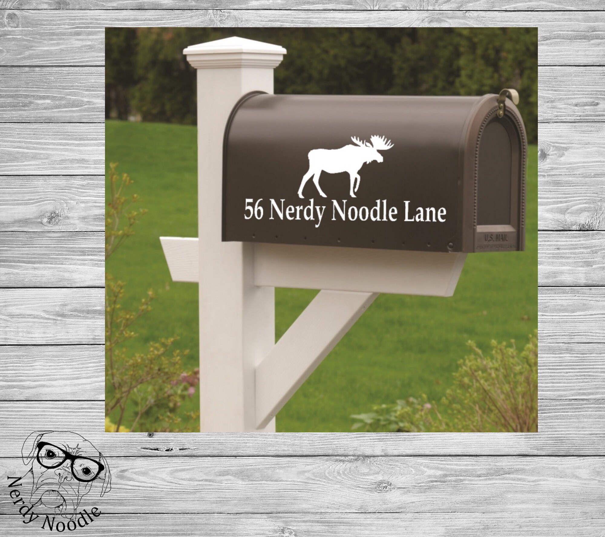 Moose Mailbox Decal Moose Custom Mailbox Decal Moose Address - Etsy