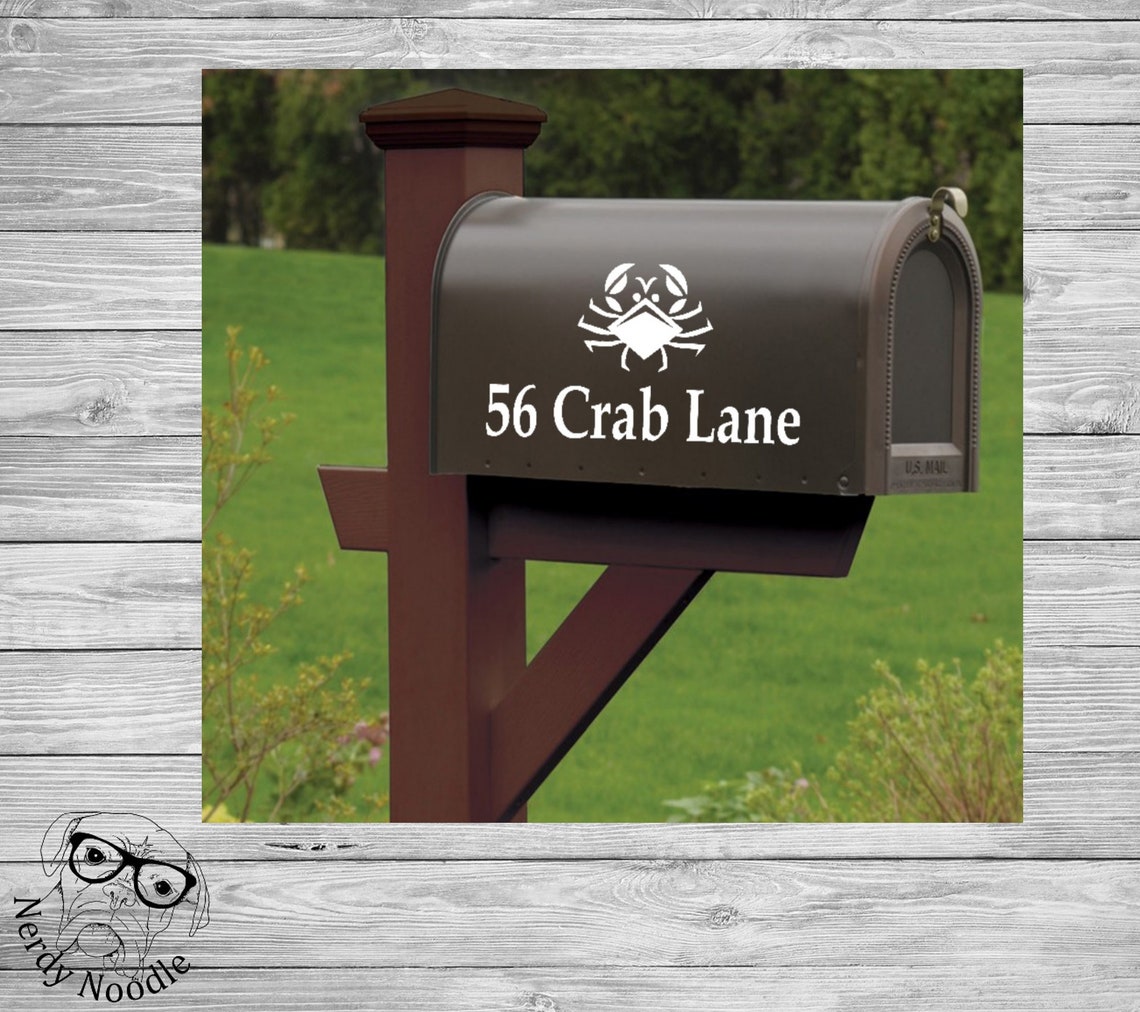 Crab Mailbox Decal, Nautical Mailbox Decal, Custom Mailbox Decal ...