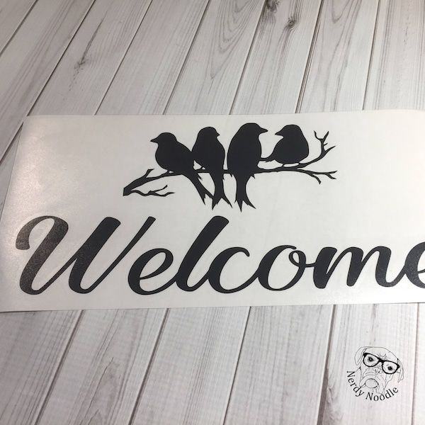 Welcome Door Decal - Etsy
