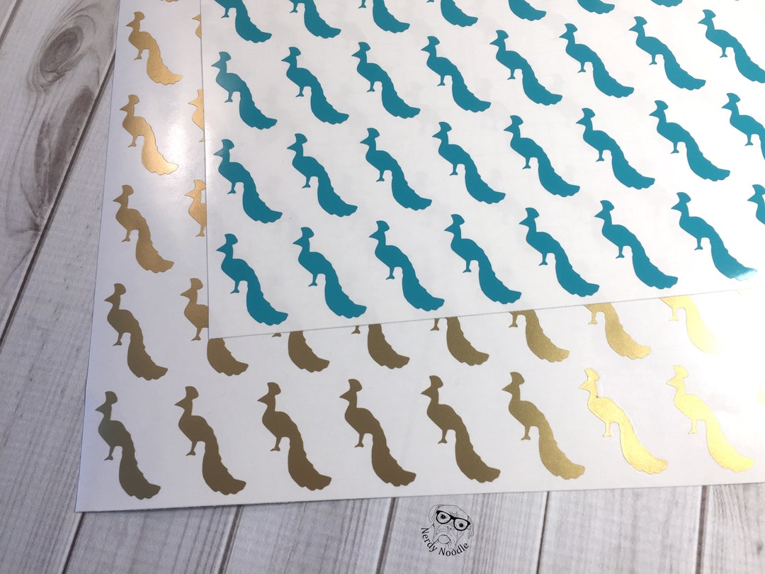 Peacock Stickers, Peacock Sticker Set, Peacock Envelope Seals, Peacock ...