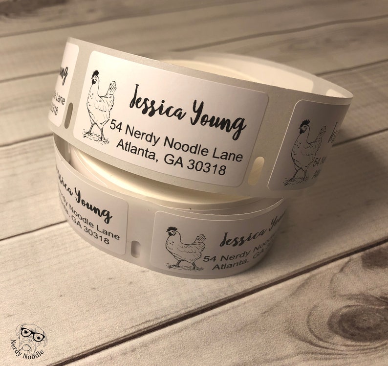 Chicken Custom Address Labels Chicken Return Address Labels | Etsy