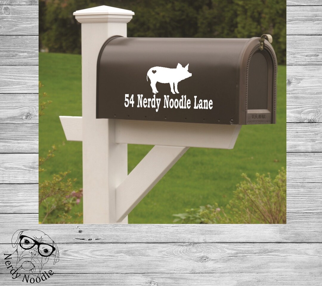 Pig Mailbox Decal, Country Mailbox Decal, Pig for Mailbox Decal, Pig ...