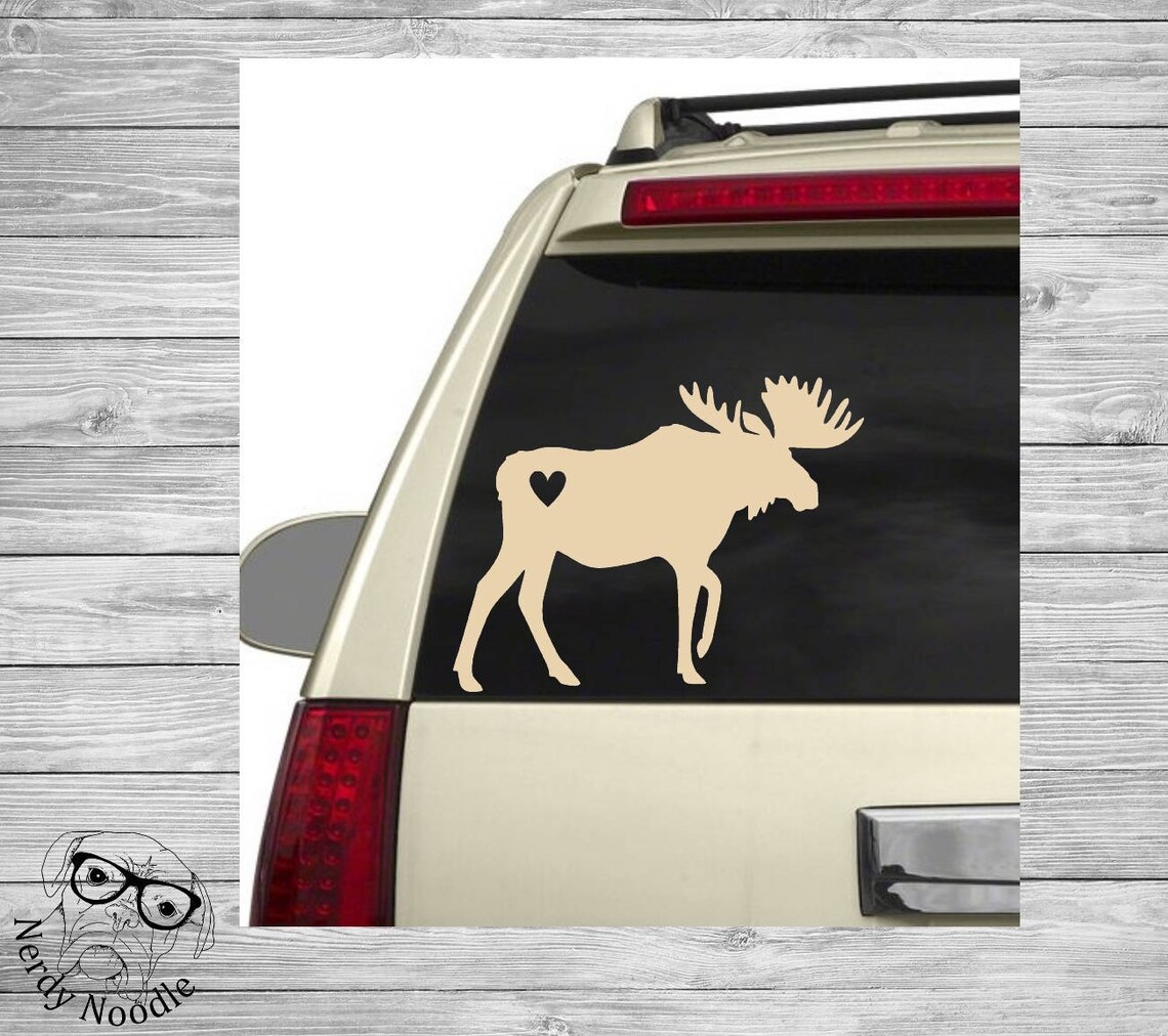 Moose Decal, Moose Car Decal, Moose Travel Tumbler Decal, Moose Mug ...