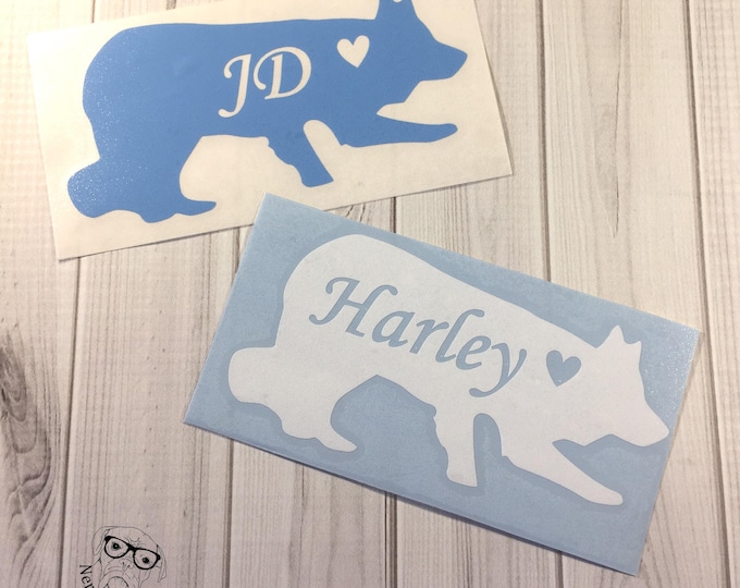 Crouching Border Collie Decal, Border Collie Decal, Collie Laptop Decal ...