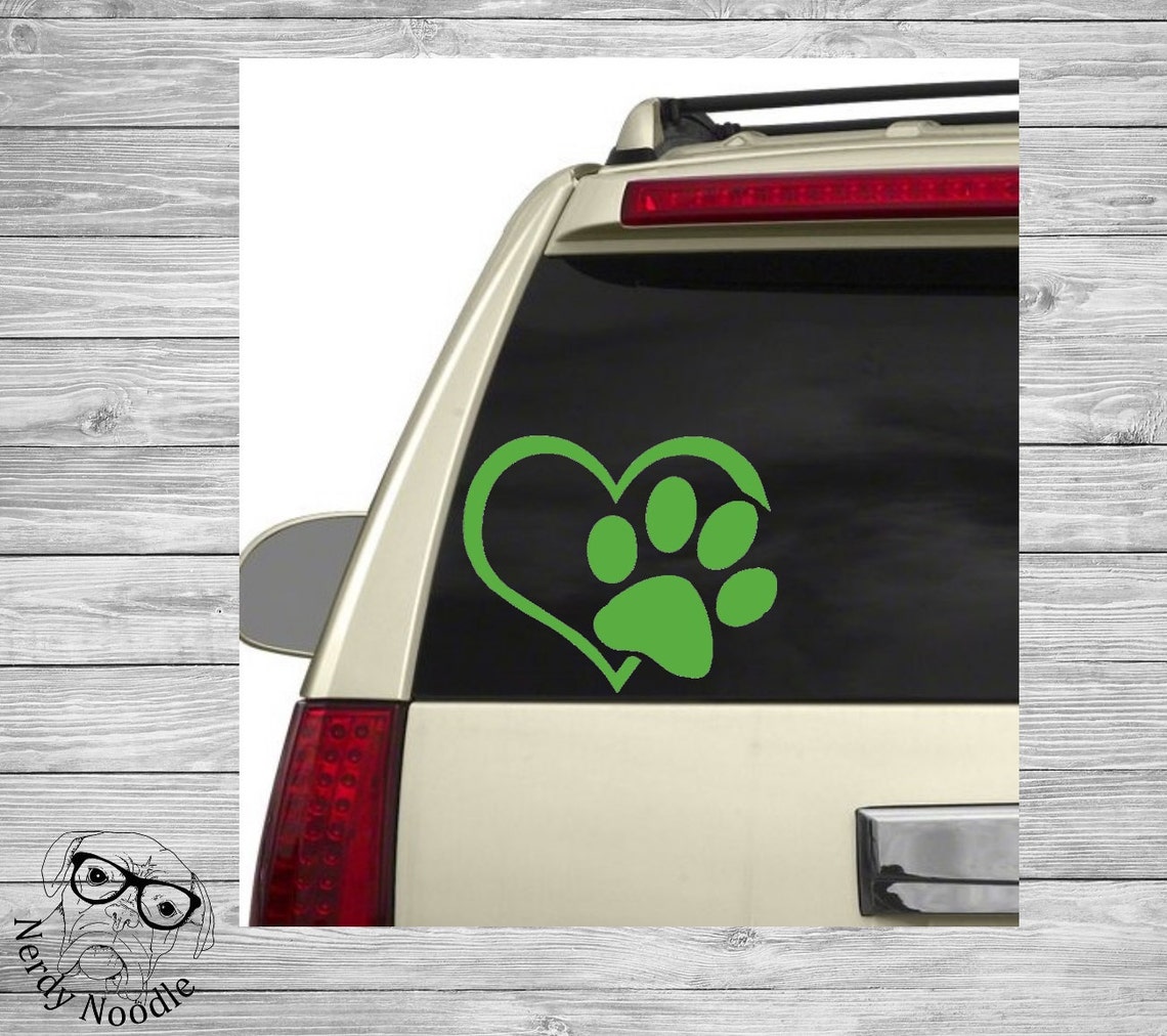 Dog Paw Decal, Dog Pawprint Decal, Pawprint Window Decal, Pawprint ...