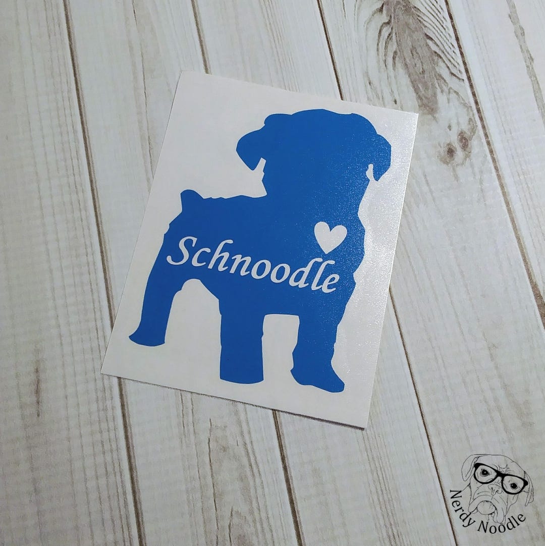 Schnoodle Decal, Schnoodle Car Decal, Schnoodle Laptop Decal, I Love My ...